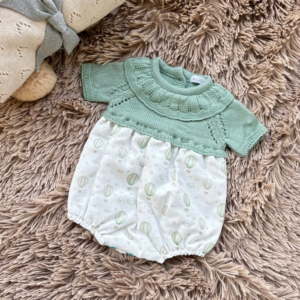 Sage Green Hot Air Balloon Romper – Millie & Ralph
