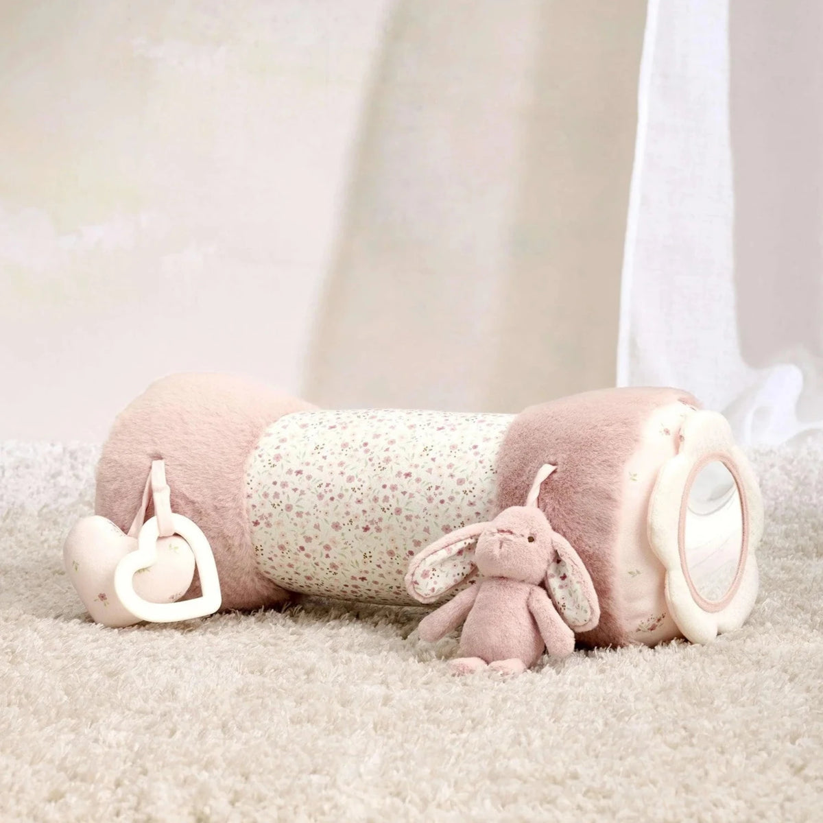 Mamas & Papas 'Welcome to the World' Bunny Tummy Time Roll - Pink ...
