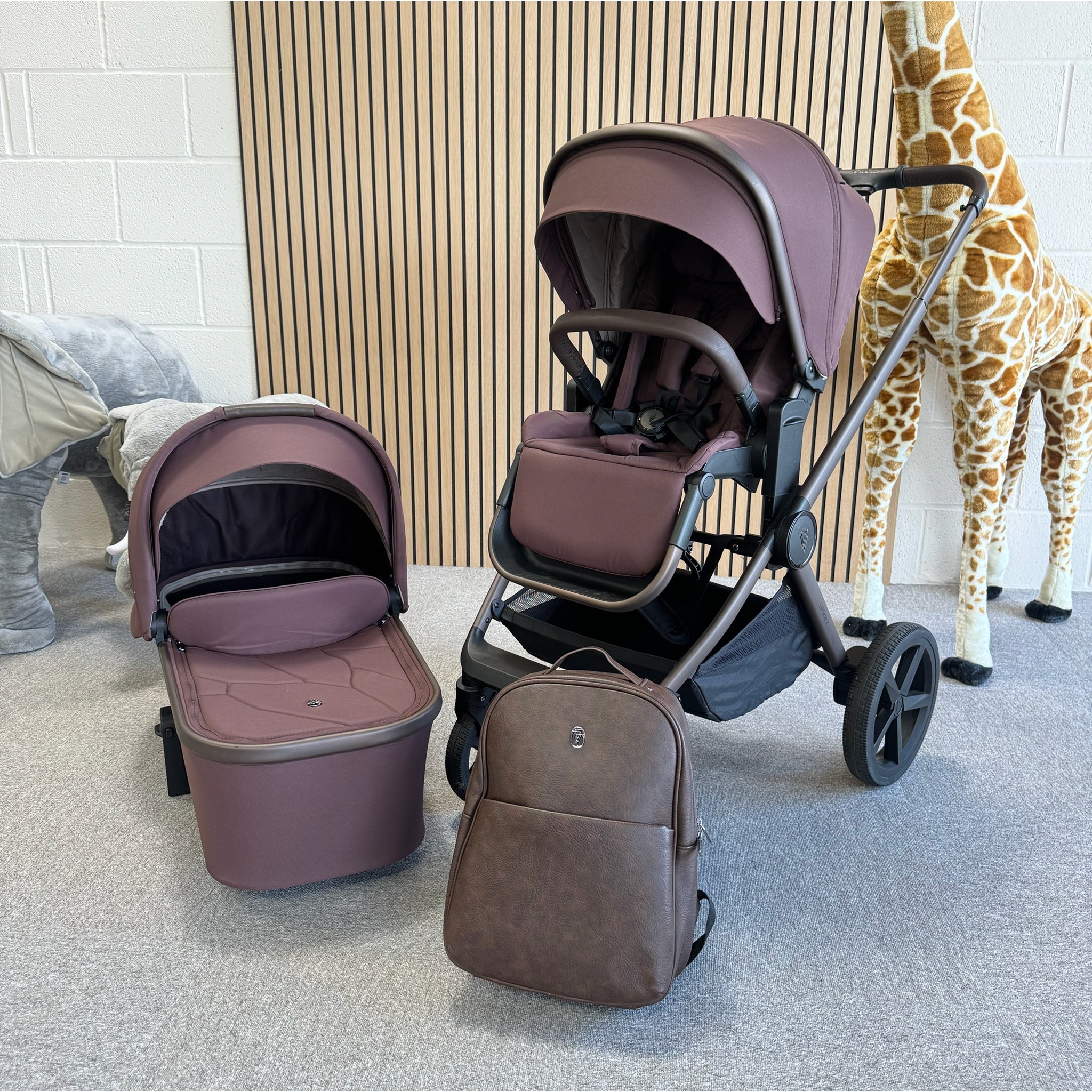 EX DISPLAY Venicci Upline 2 SE 2in1 Bundle - Burgundy – Millie & Ralph