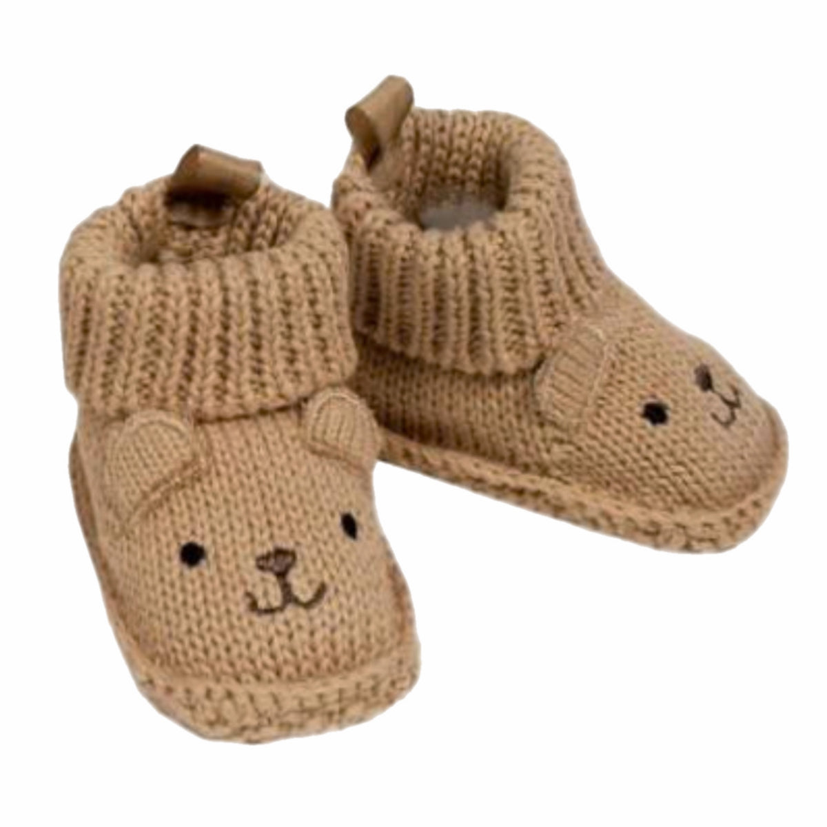Taupe "Teddy" Knit Booties – Millie & Ralph