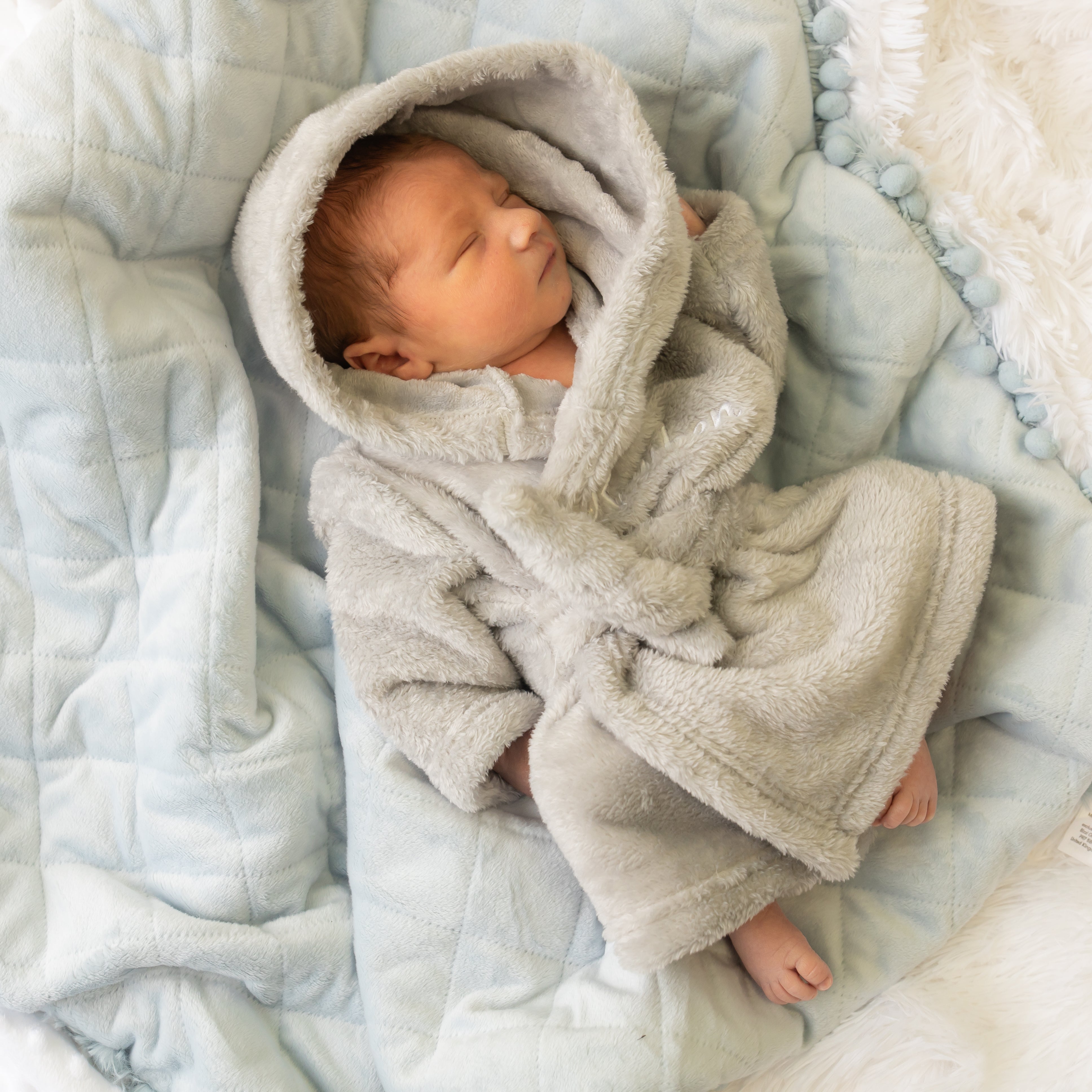 Personalised Super Soft Dressing Gown - Grey – Millie & Ralph