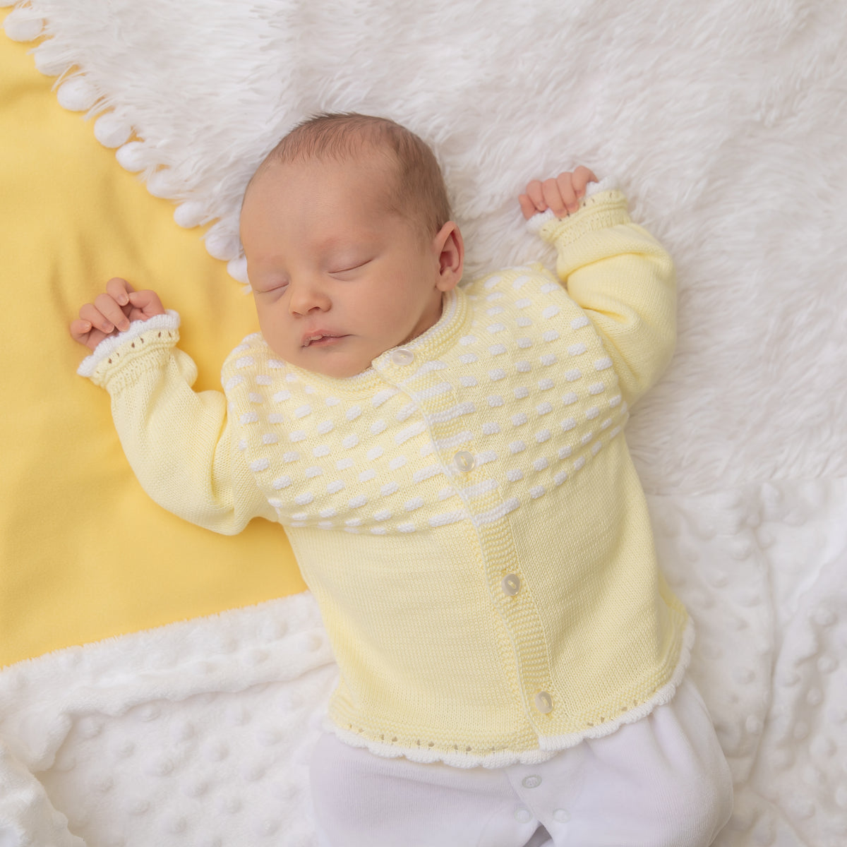 Lemon Dash Knitted Cardigan – Millie & Ralph