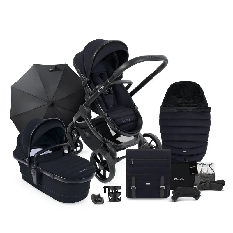 EX DISPLAY iCandy Peach 7 Complete Bundle With Car Seat & Base - Black ...