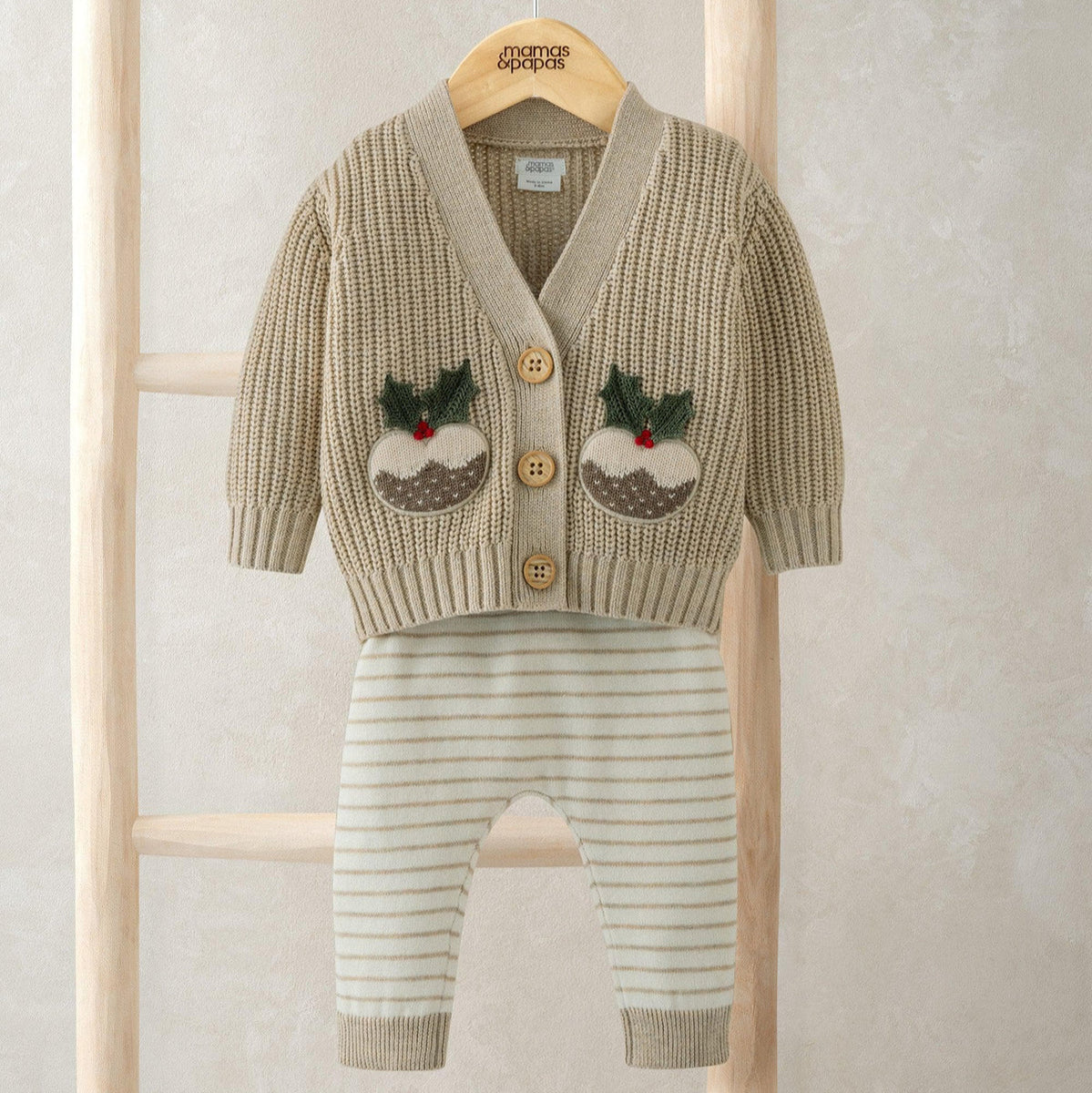 Mamas & Papas Christmas Little Pudding Knitted Outfit Set – Millie & Ralph