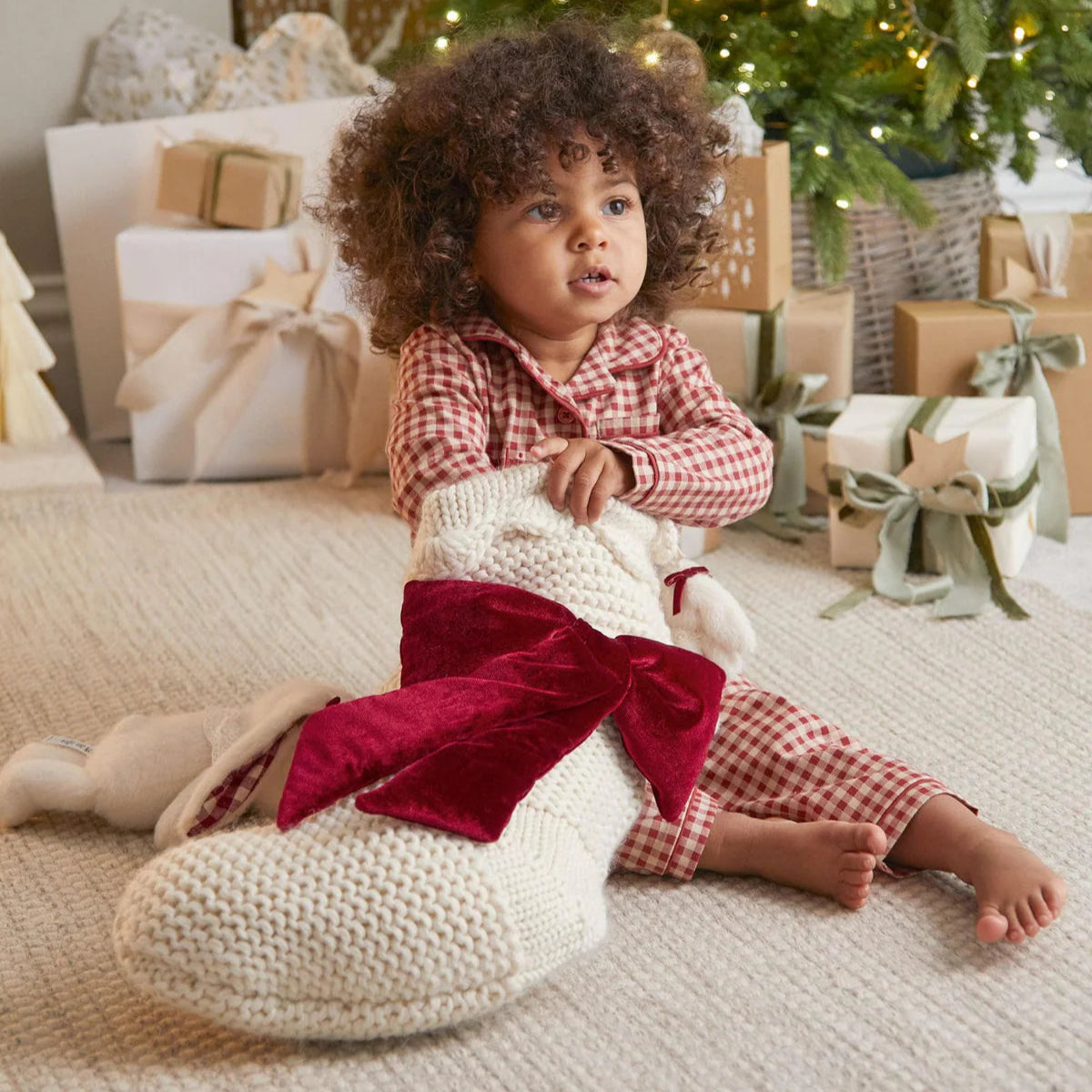 Mamas & Papas Velvet Bow Christmas Stocking – Millie & Ralph