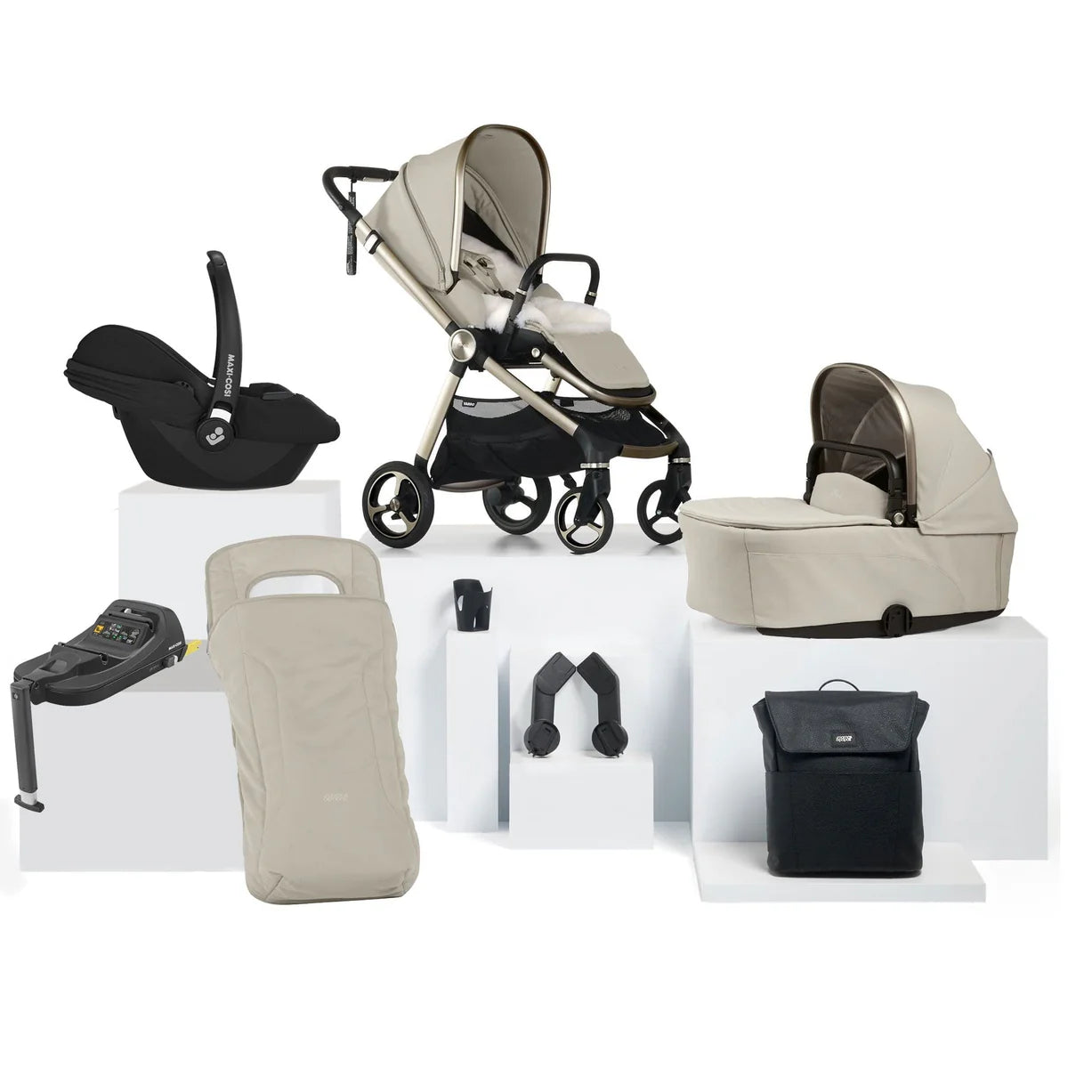 Mamas & Papas Vardo 9 Piece Bundle with FREE Maxi Cosi Cabriofix Car S ...